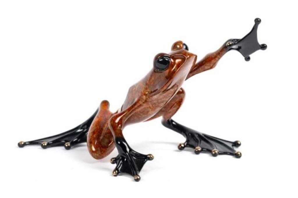 Tim Cotterill | Tim Cotterill Bronze Sculpture of Reaching Frog ...