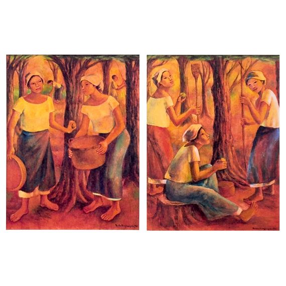 Anita Magsaysay Ho Framed Diptych Prints Mild Day Harvest Mutualart