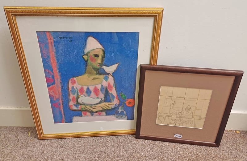 Alberto Morrocco | Study for Mural at Former Liff Hospital, Dundee ...