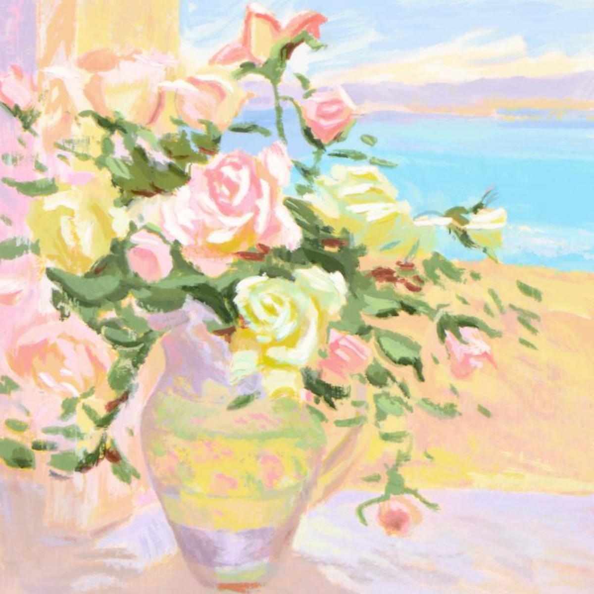 S. Burkett Kaiser | Seaside Roses | MutualArt