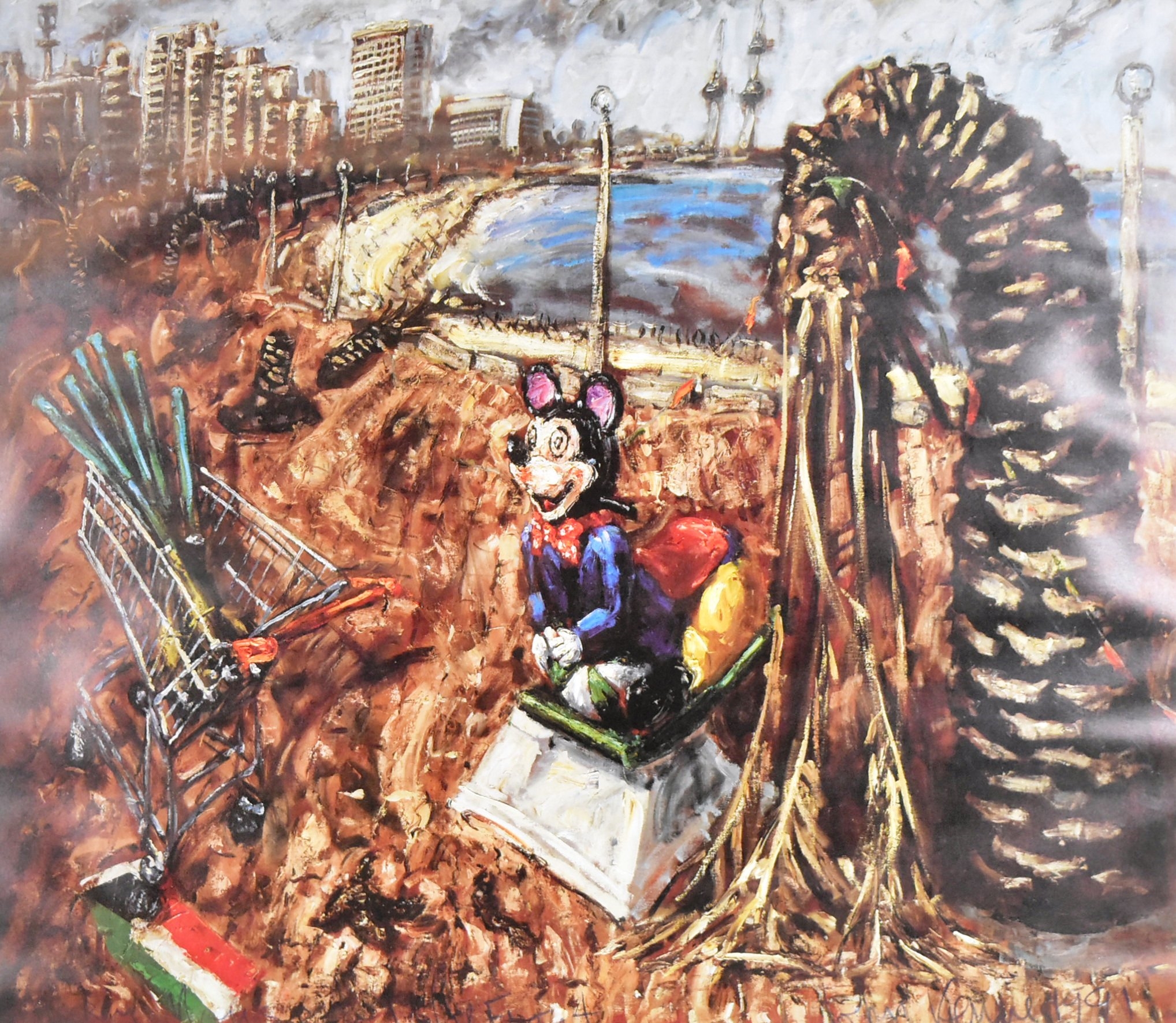 John Keane | MICKEY MOUSE AT THE FRONT (1992) | MutualArt