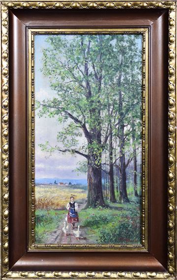 Franciszek Mrazek | Gęsiarka | MutualArt