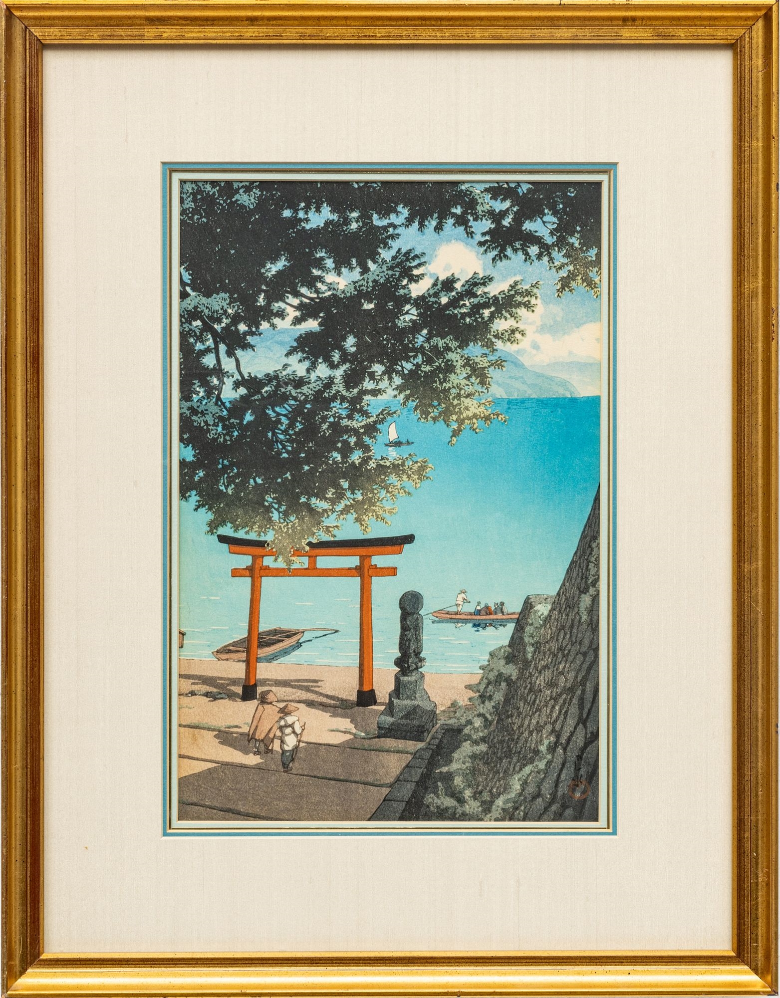 Hasui Kawase | Chuzenji Temple at Utagahama Beach | MutualArt