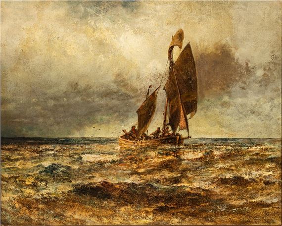 Robert Hopkin | Fishermen at Sea | MutualArt