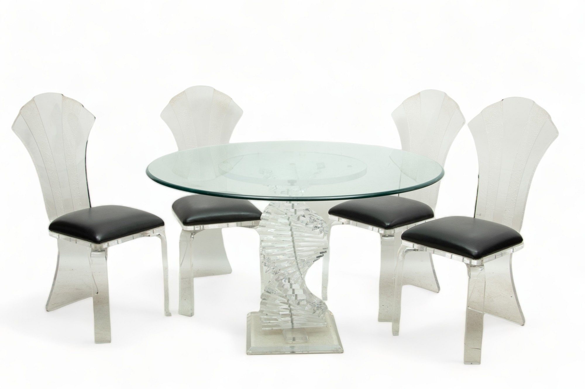 Shlomi Haziza | 1969) Lucite Sprial Helix Table & Side Chairs, Ca ...