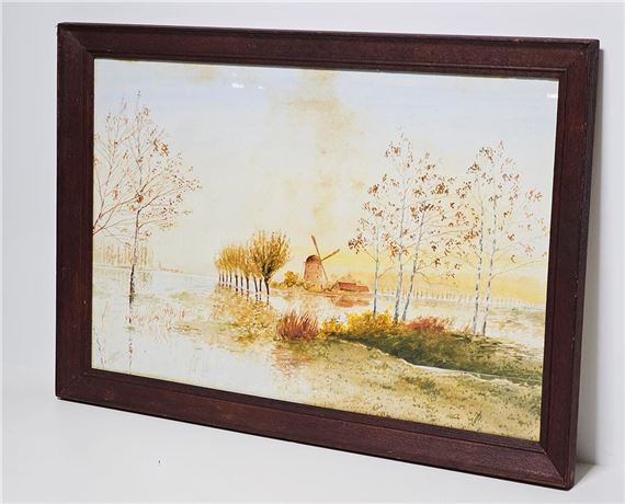 Jan de Leener | Landscape and Windmill | MutualArt