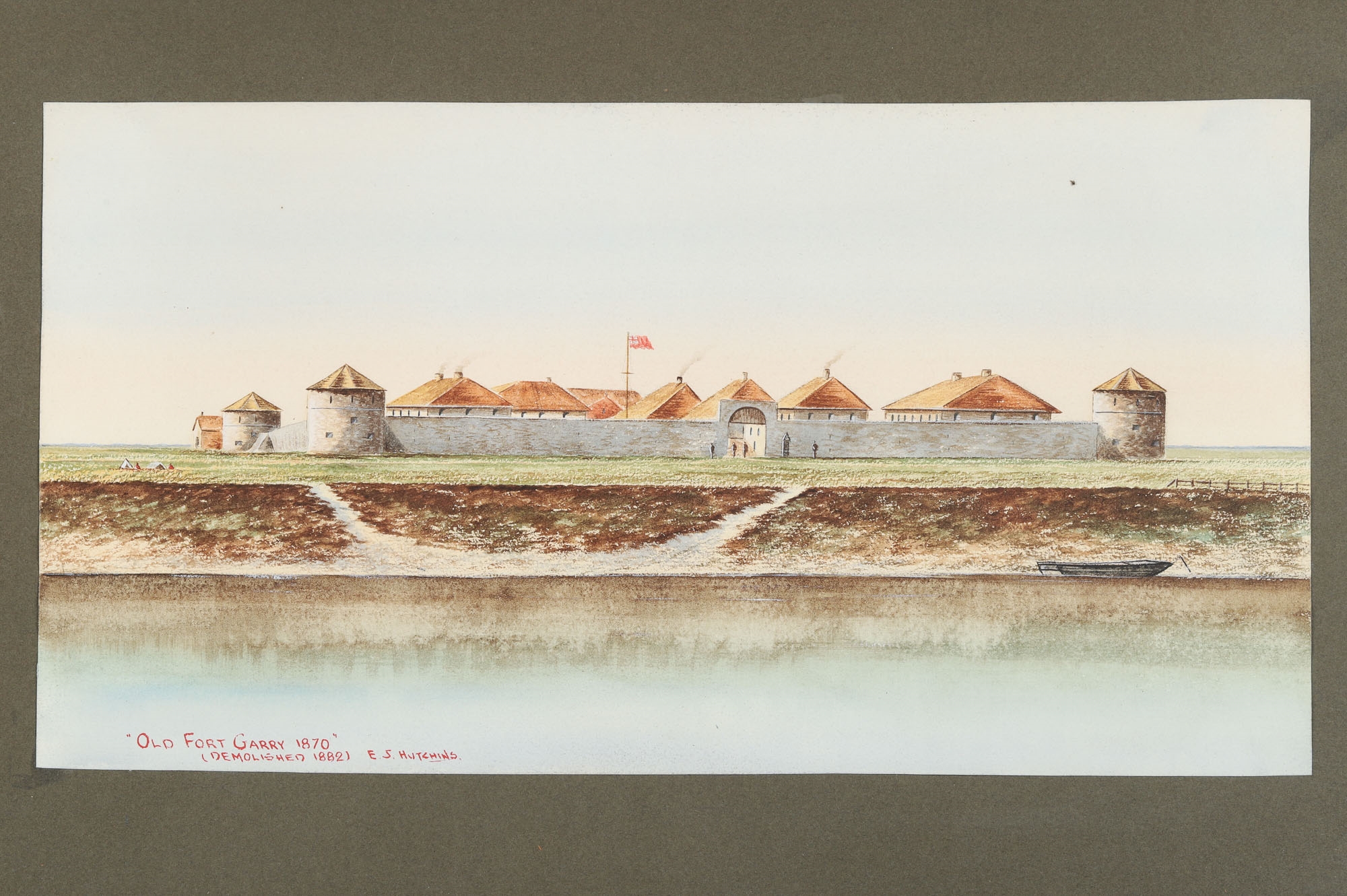 Ernest J. Hutchins | Old Fort Garry -- 1870 | MutualArt