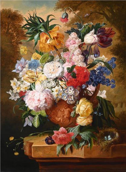 John Wainwright | STILL LIFE OF FLOWERS (1860) | MutualArt