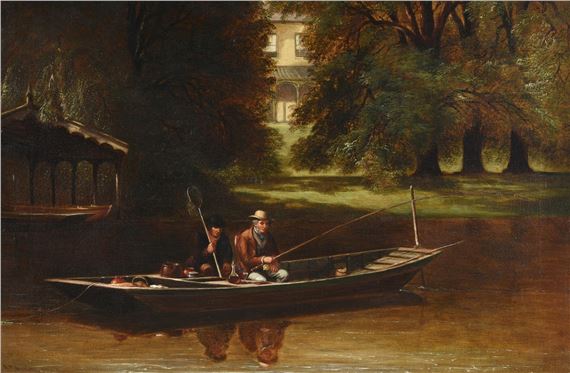 Alexander Frederick Rolfe | ANGLERS IN A PUNT | MutualArt