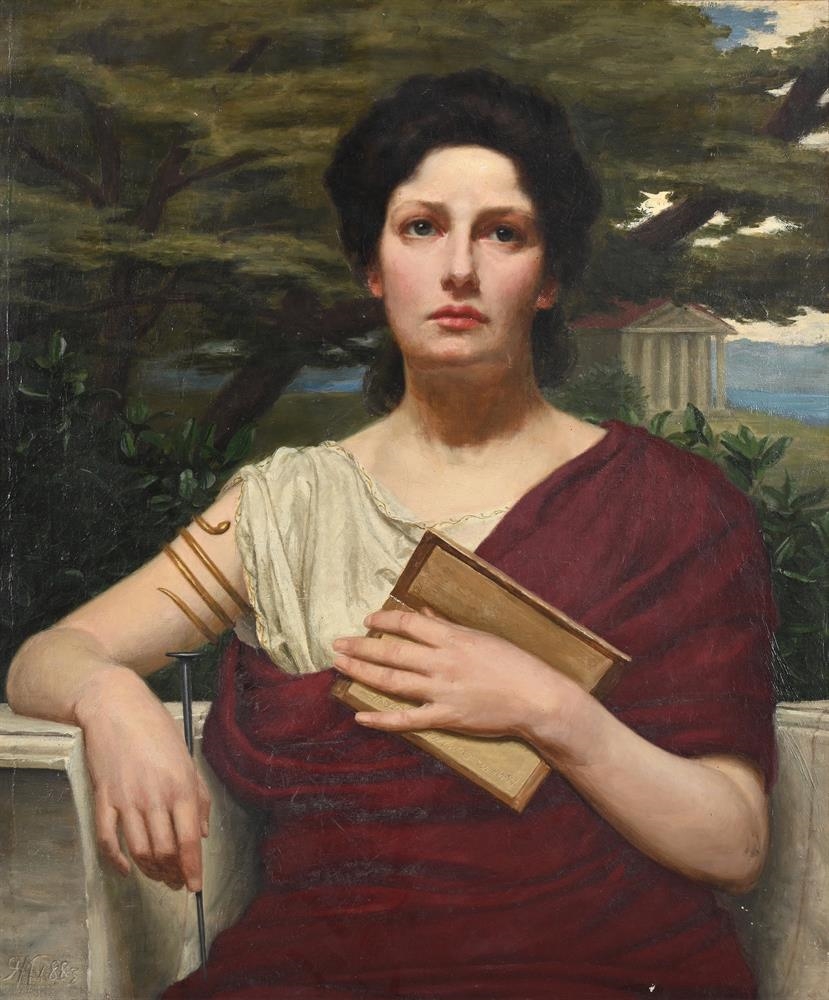 John William Godward | THE ETRUSCAN GODDESS NORTIA (1883) | MutualArt