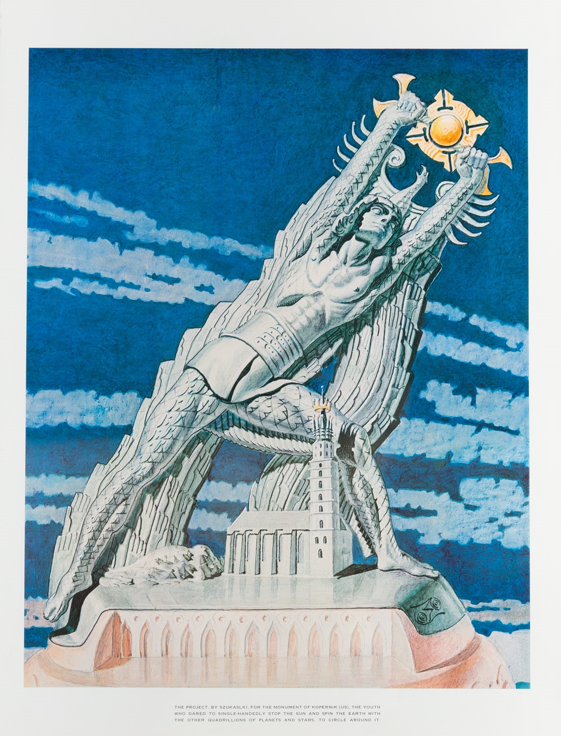 Stanislaw Szukalski | Copernicus Harnessing the Sun (1973) | MutualArt