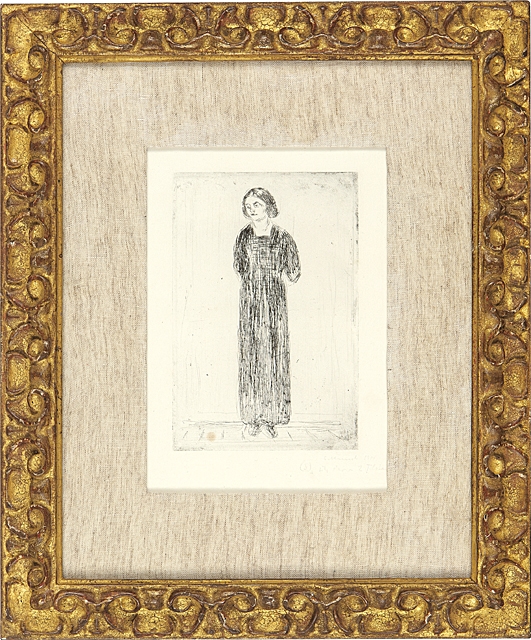 Edvard Munch | Young woman in dark dress (1914) | MutualArt