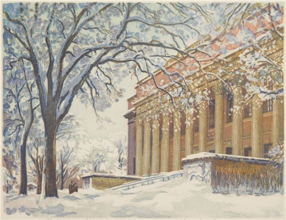 Louis Novak | The Widener Library (1948) | MutualArt