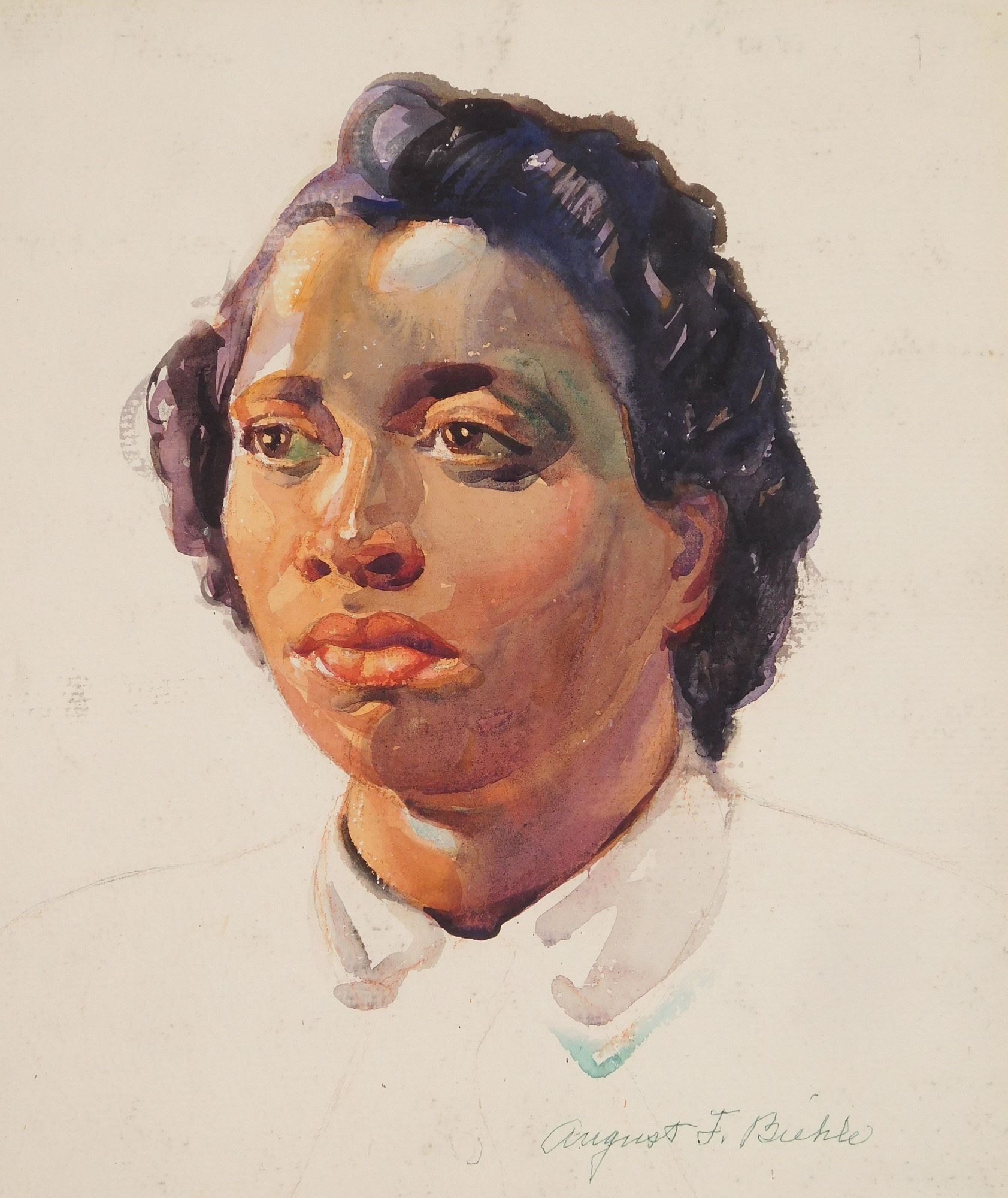 August Biehle | Portrait of A Young Woman | MutualArt