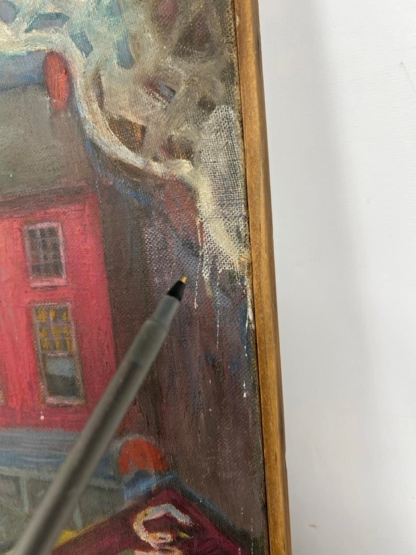 Carl Lindborg | CARL E LINDBORG Painting on Canvas. (Unsigned) Abstract ...