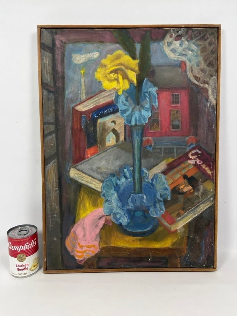 Carl Lindborg | CARL E LINDBORG Painting on Canvas. (Unsigned) Abstract ...