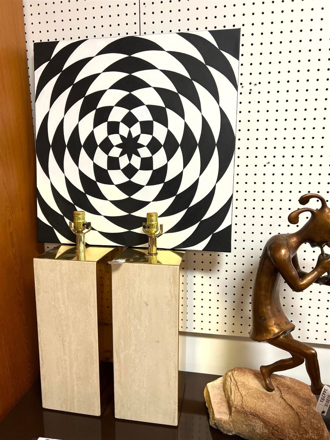 Tim Ray Fisher | TIM RAY FISHER Painting OP ART expanding star Black ...