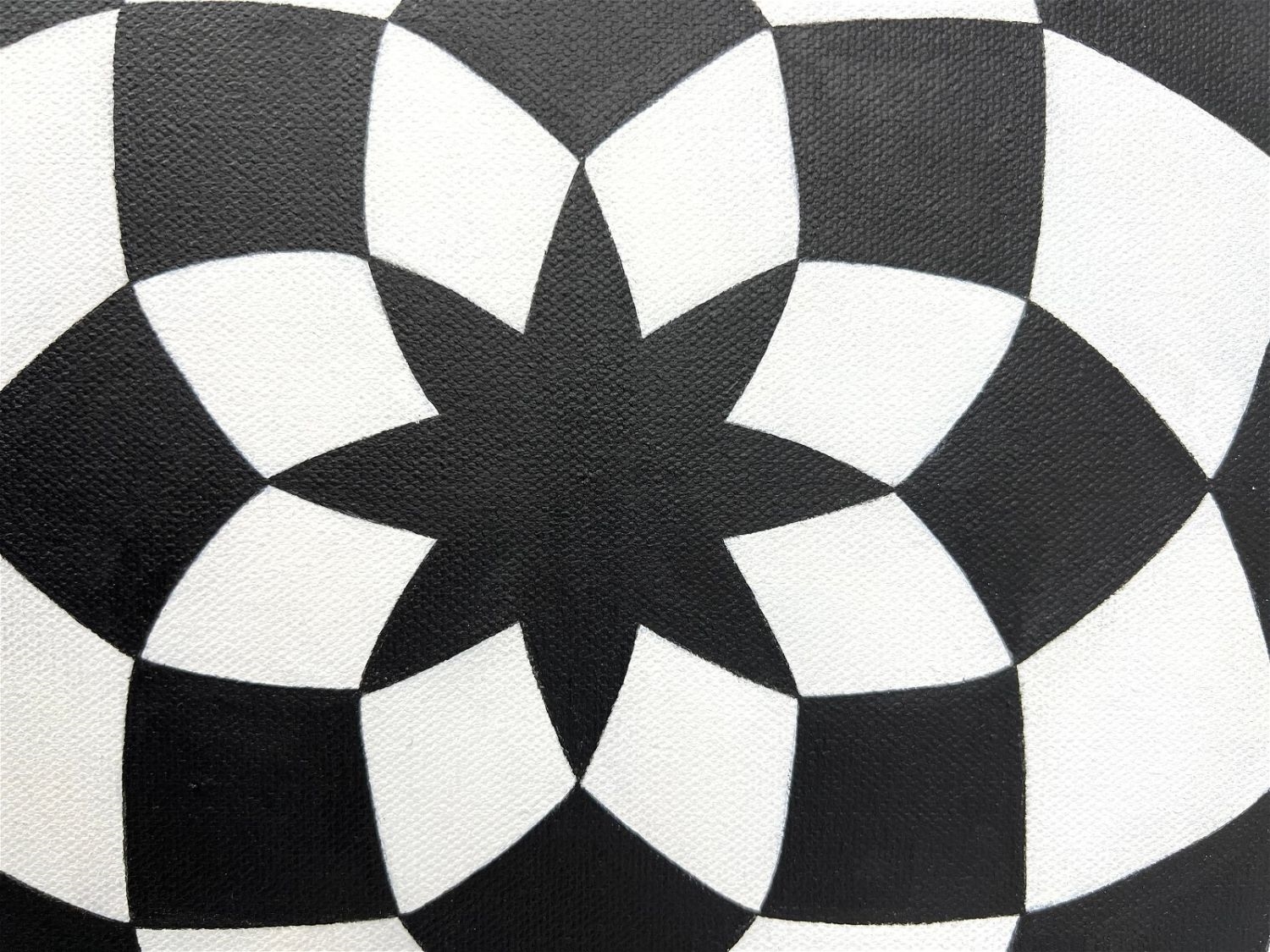 Tim Ray Fisher | TIM RAY FISHER Painting OP ART expanding star Black ...