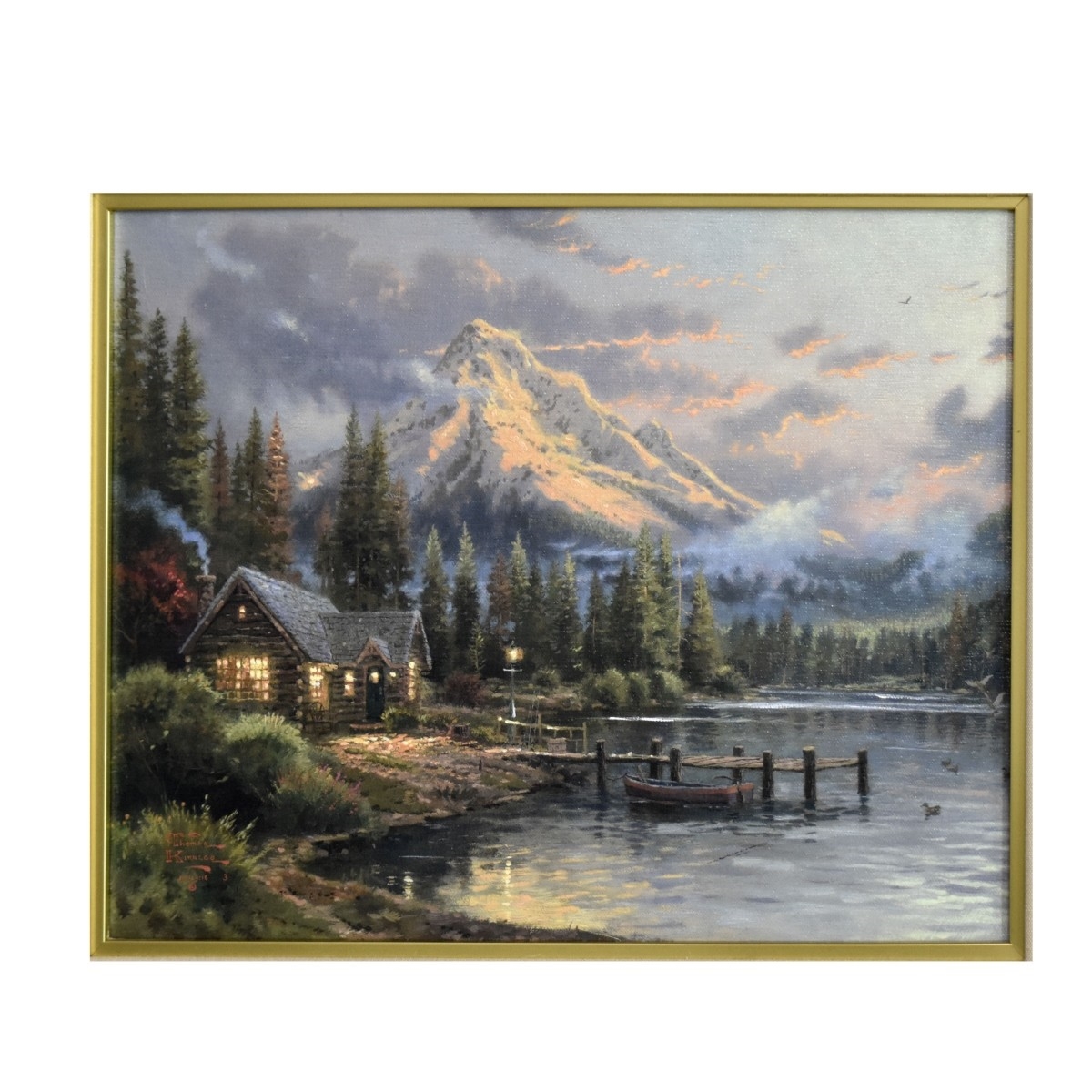 Thomas Kinkade | Lakeside Hideaway | MutualArt