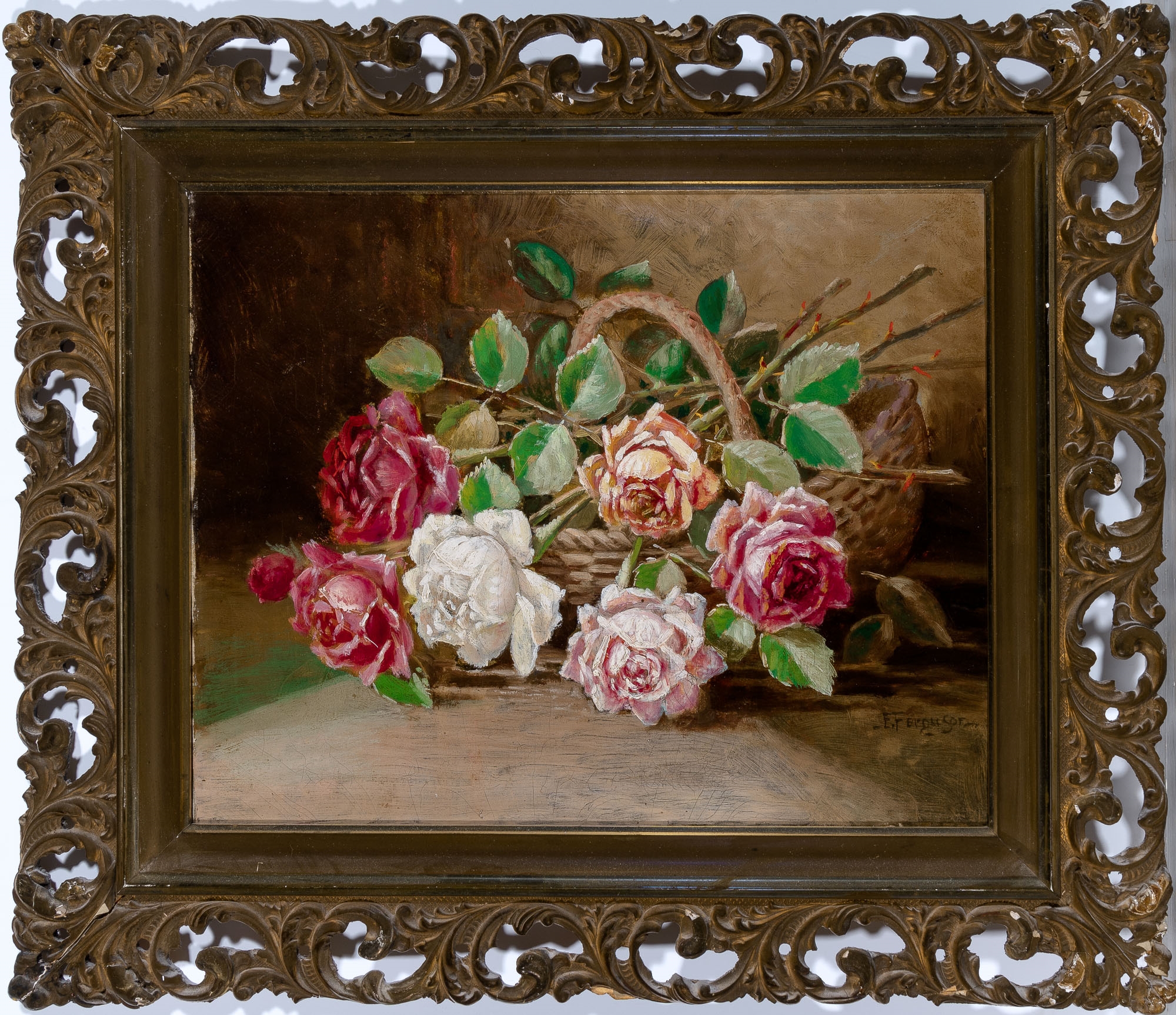 Elizabeth Ferguson | Still Life with Roses (1884 - 1925) | MutualArt