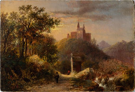 Joseph Antonio Hekking | Chapel by the Wayside, Italian Scenery (1830 ...