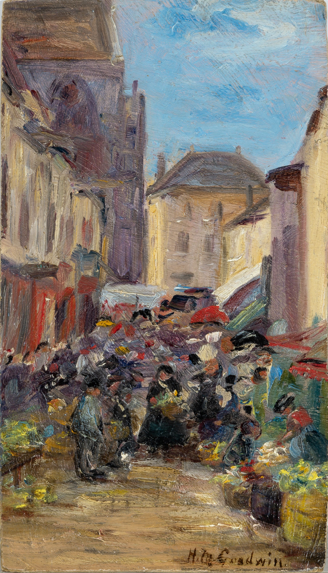 Helen M. Goodwin | Flower Sellers in a Street Market (1865 - 1955 ...