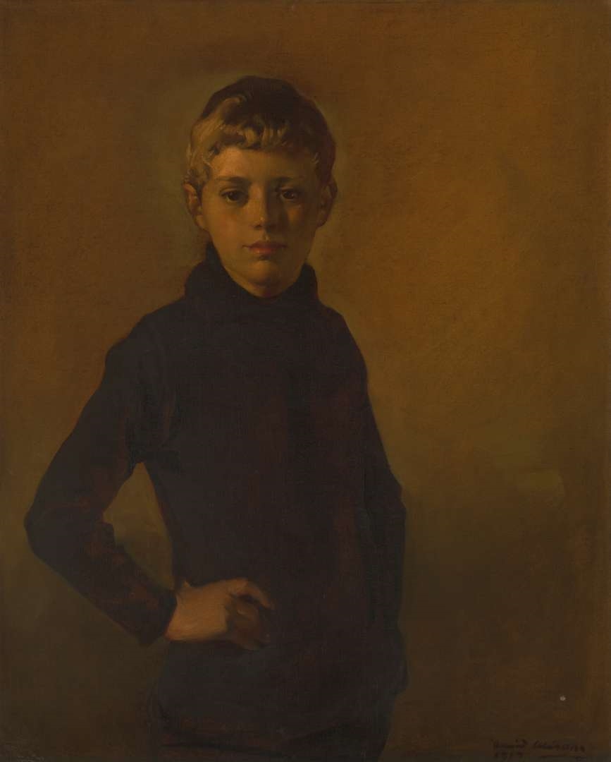 David Alison | PORTRAIT OF A BOY IN A MUSTARD ROOM - 1917 (1917 ...