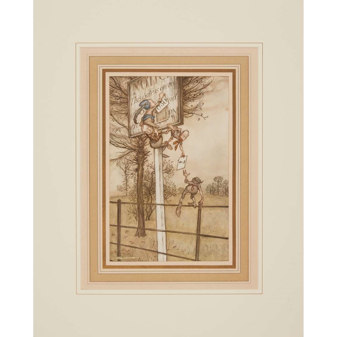 Arthur Rackham | Children playing in snow in Kensington Palace Gardens ...