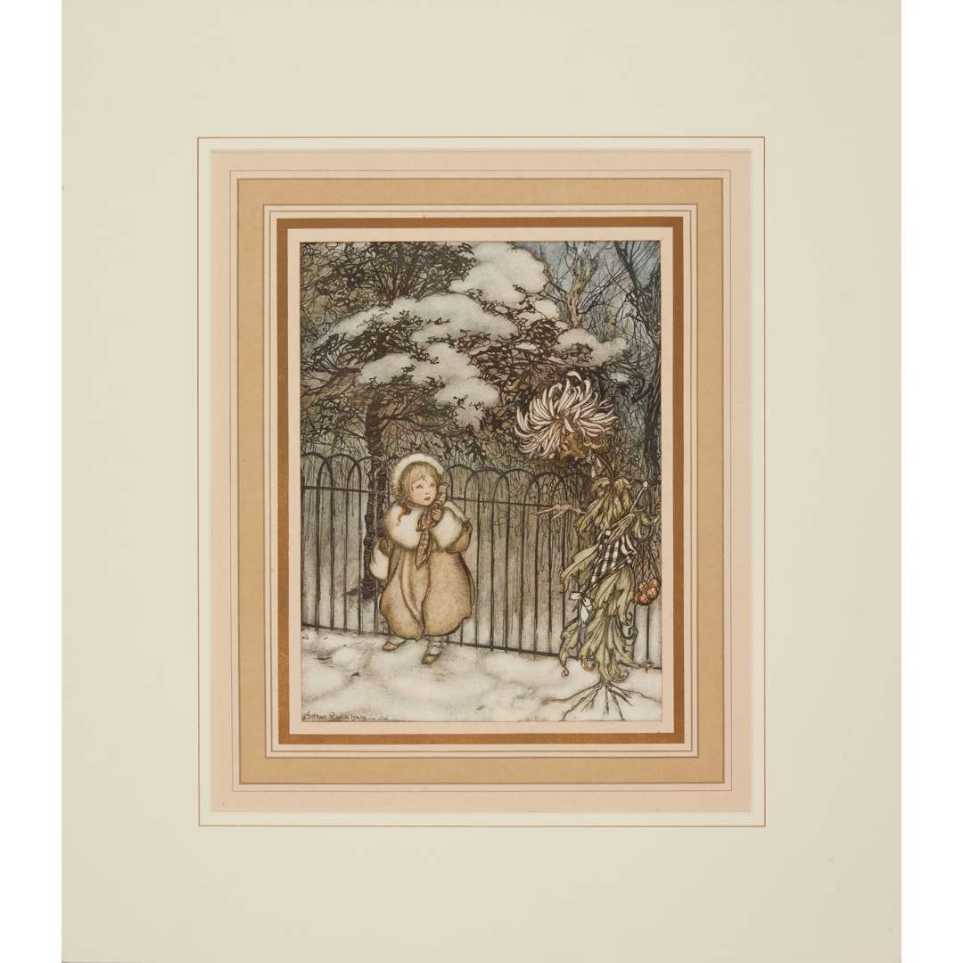 Arthur Rackham | Children playing in snow in Kensington Palace Gardens ...