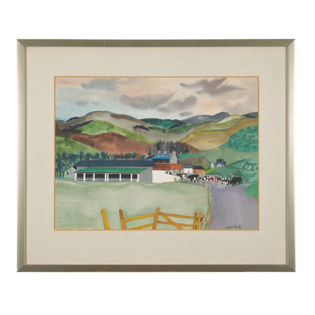 Jack Firth | BORDER FARM WITH COWS | MutualArt