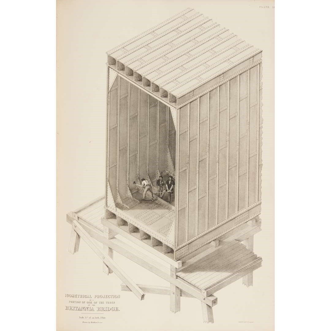 Edwin Clark | The Britannia and Conway Tubular Bridges (1850) | MutualArt