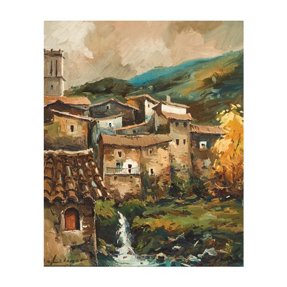 Josep Colomer Comas | Vistas de pueblo | MutualArt