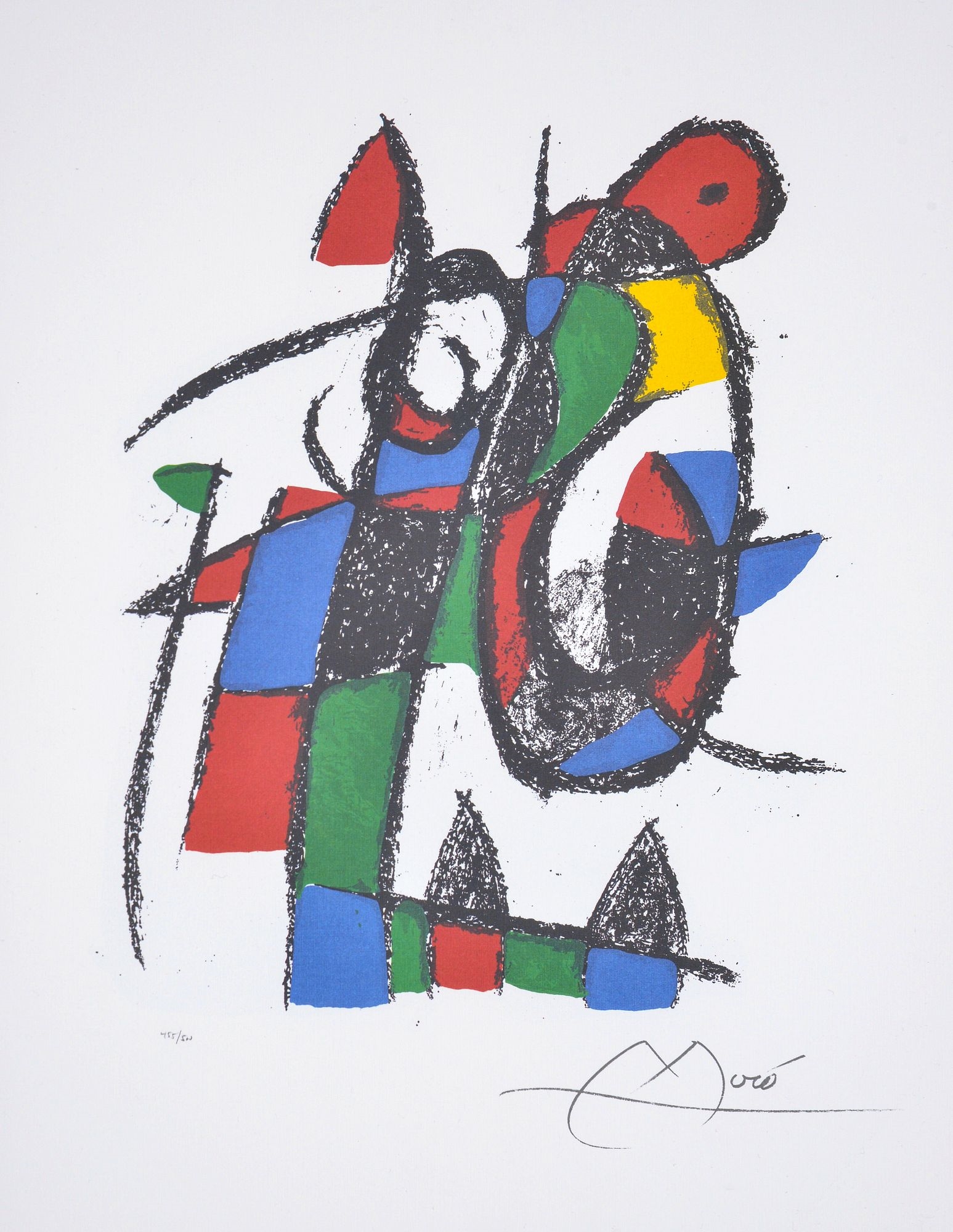 Joan Miró | Joan Miro LA VENDANGEUSE Lithograph (1964) | MutualArt