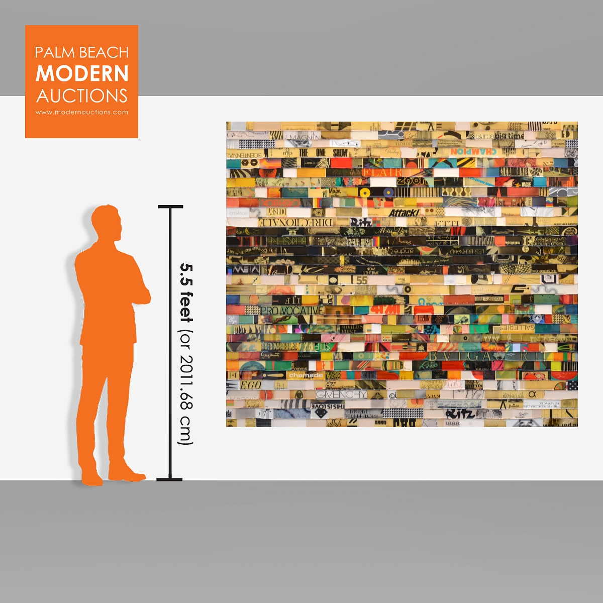 James Verbicky | Large James Verbicky Mixed Media Collage, 84W (2012 ...