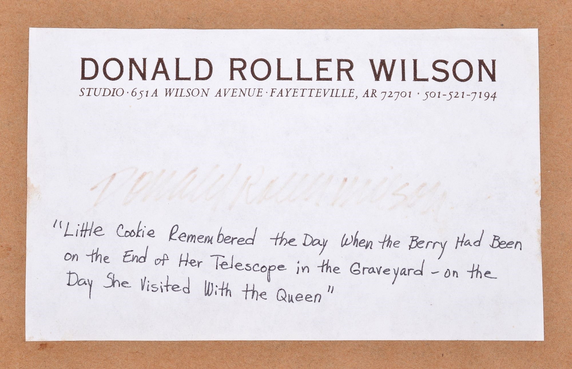 Donald Roller Wilson | Donald Roller Wilson COOKIE Painting (1979 ...