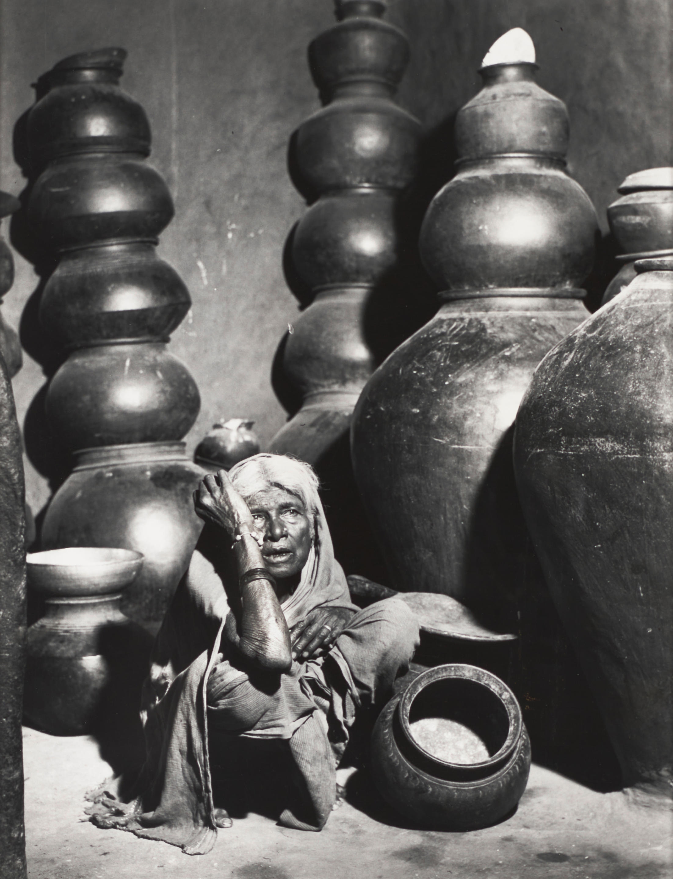 Margaret Bourke-White | Two men in a wine cellar | MutualArt