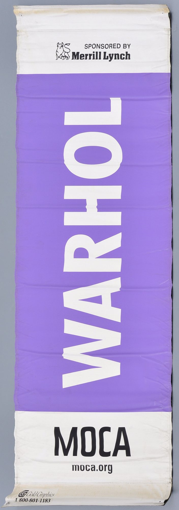 Andy Warhol | Large Andy Warhol MOCA Retrospective Banner, 95H (2002 ...