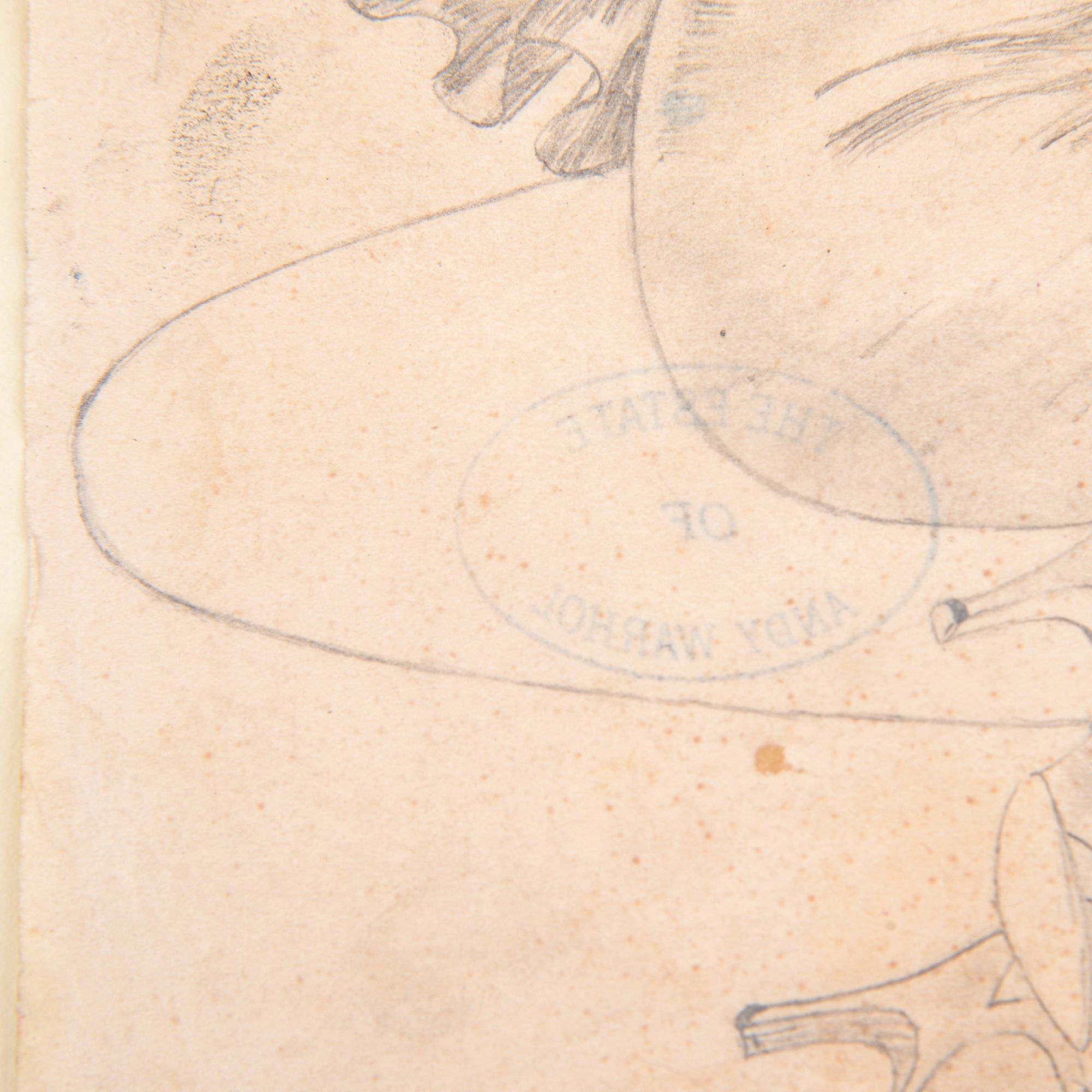 Andy Warhol | Andy Warhol Pinup Drawing, Estate Stamp | MutualArt