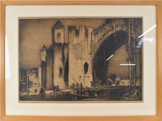 Frank William Brangwyn | The Valentre Bridge at Cahors | MutualArt