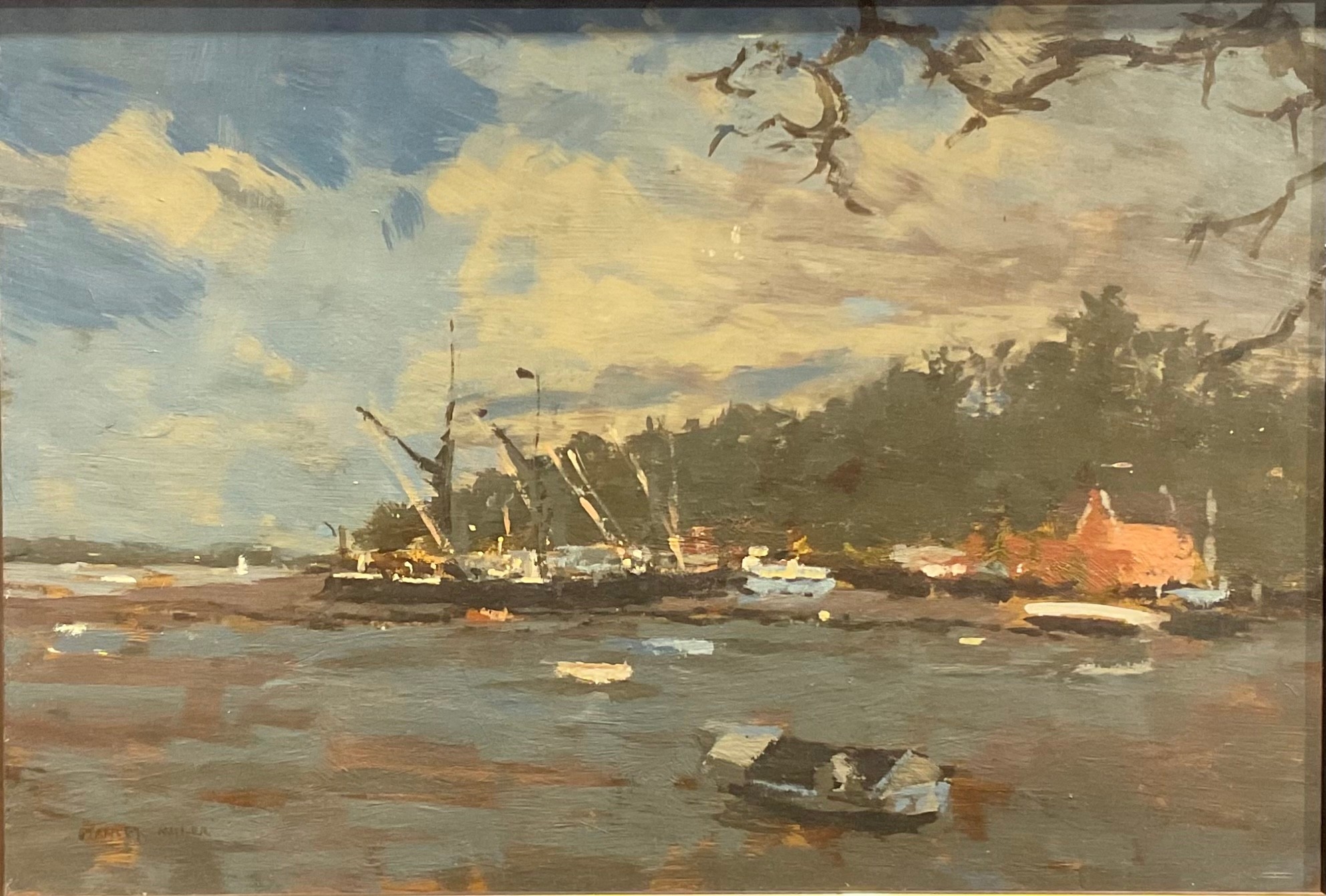 Stanley Miller | Boats in a Harbour (20th Century) | MutualArt