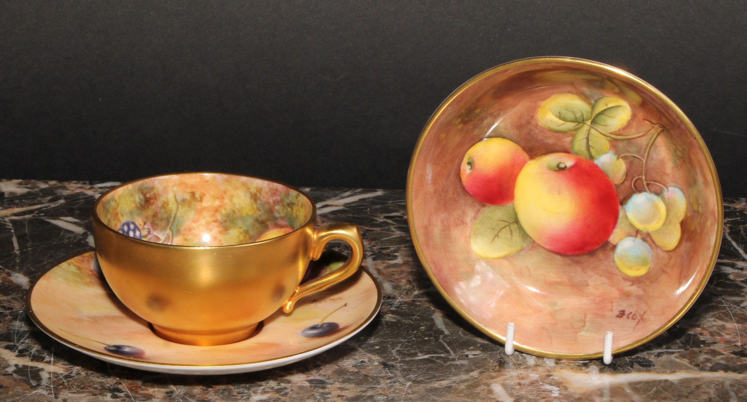 John Freeman | A Royal Worcester cabinet cup and saucer, painted by (1952) | MutualArt
