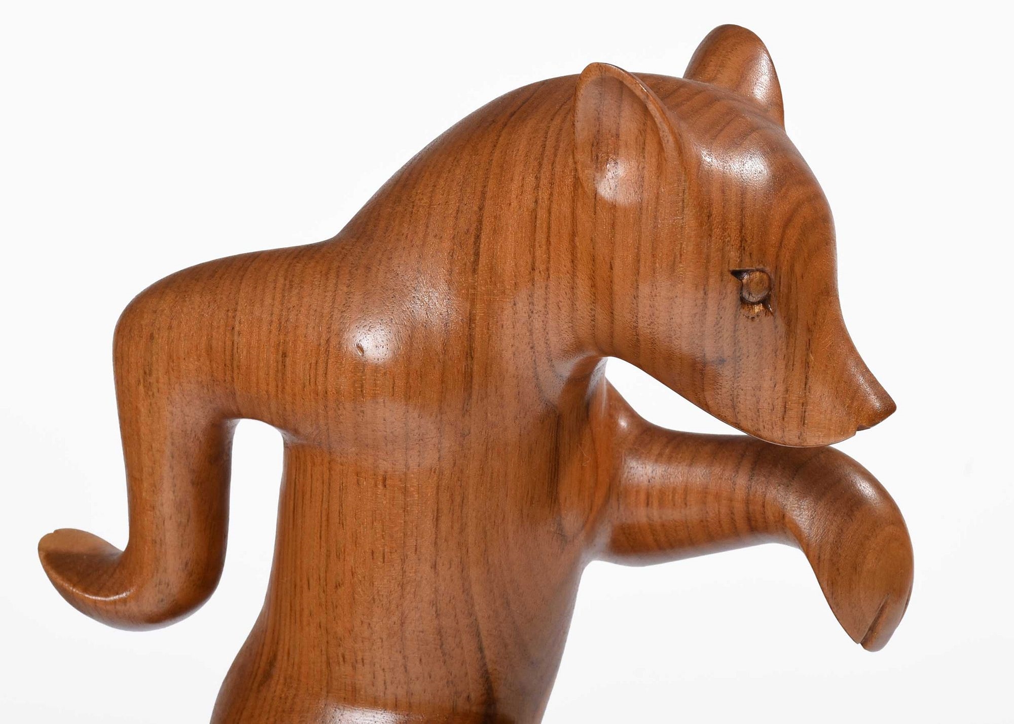 AMANDA CROWE | Carved wood bear cub | MutualArt