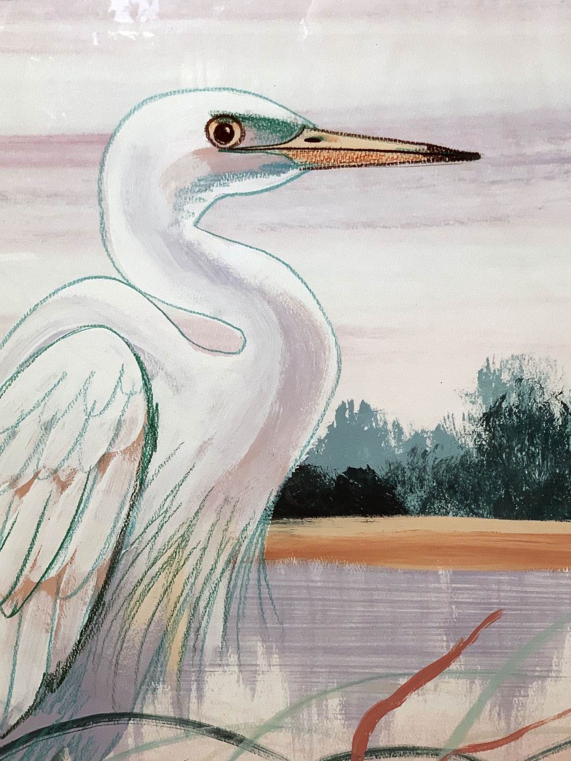 Robert Schott Egret | PAIR OF ORIGINAL EGRET PAINTINGS | MutualArt