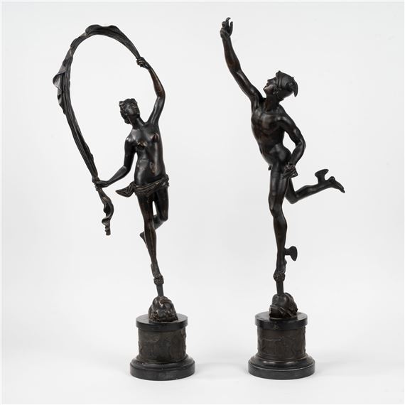 Giambologna | Two bronze sculptures depicting Mercury and Fortune ...