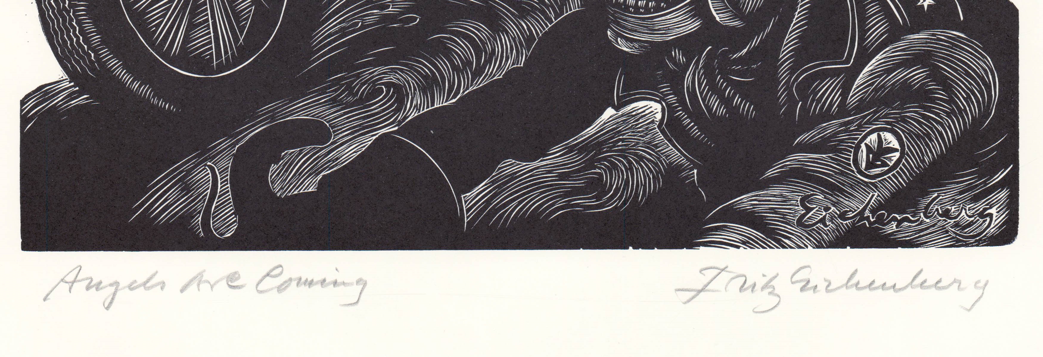 Fritz Eichenberg | Fritz Eichenberg Wood Signed Engraving [Angels ...