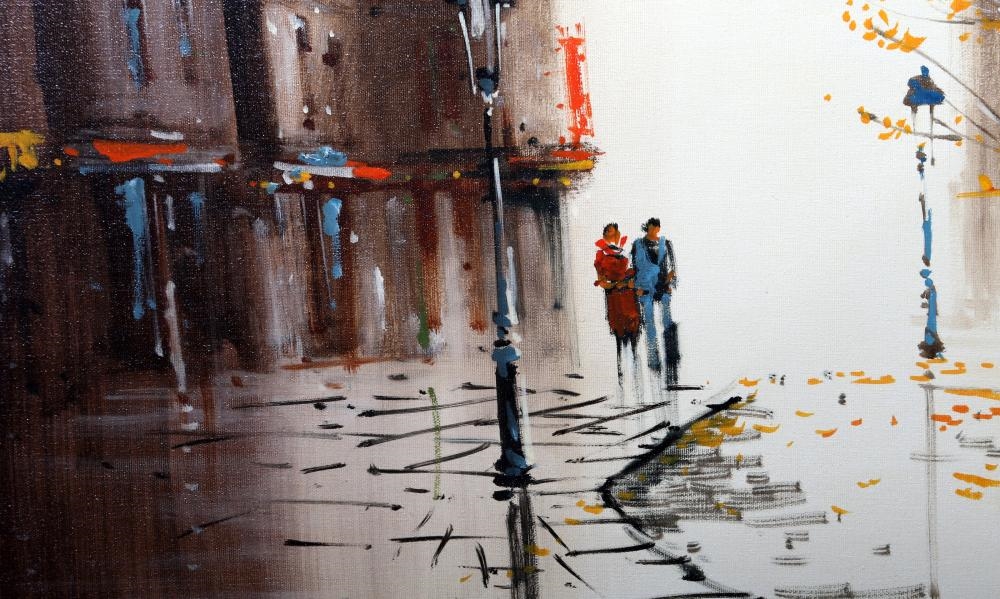 Albert Legrand | Couple on Street (Circa 1960) | MutualArt