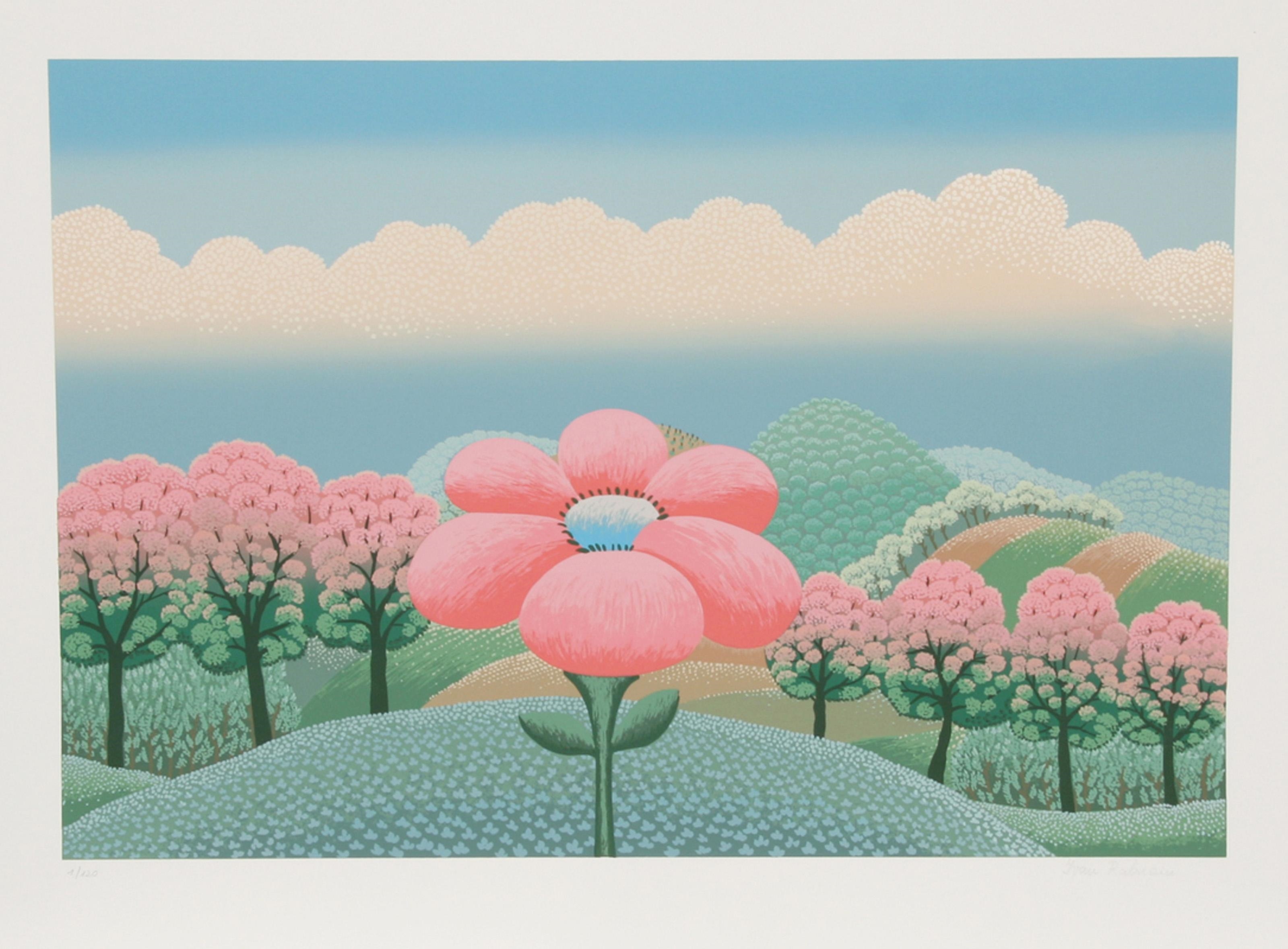 Ivan Rabuzin | Pink Flower and Pink Trees (Circa 1975) | MutualArt