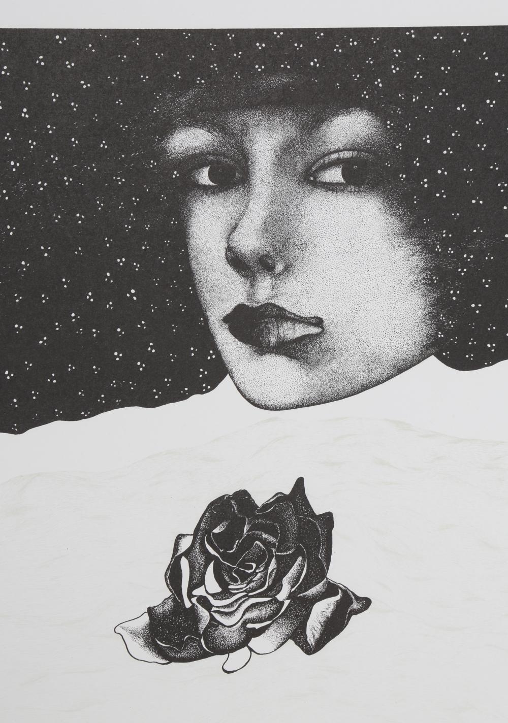 Rosalyn Drexler | Woman and Roses (1972) | MutualArt