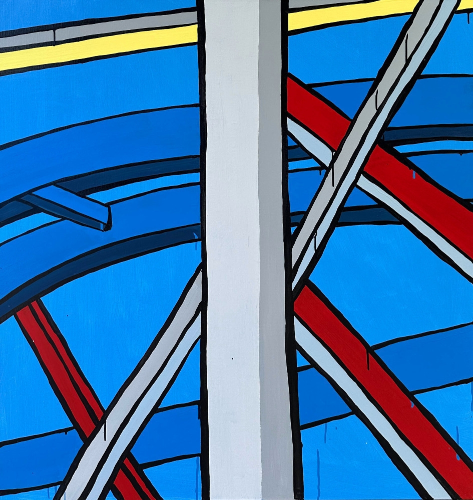 Jasper Knight | gloss acrylic and gesso on canvas (2017) | MutualArt