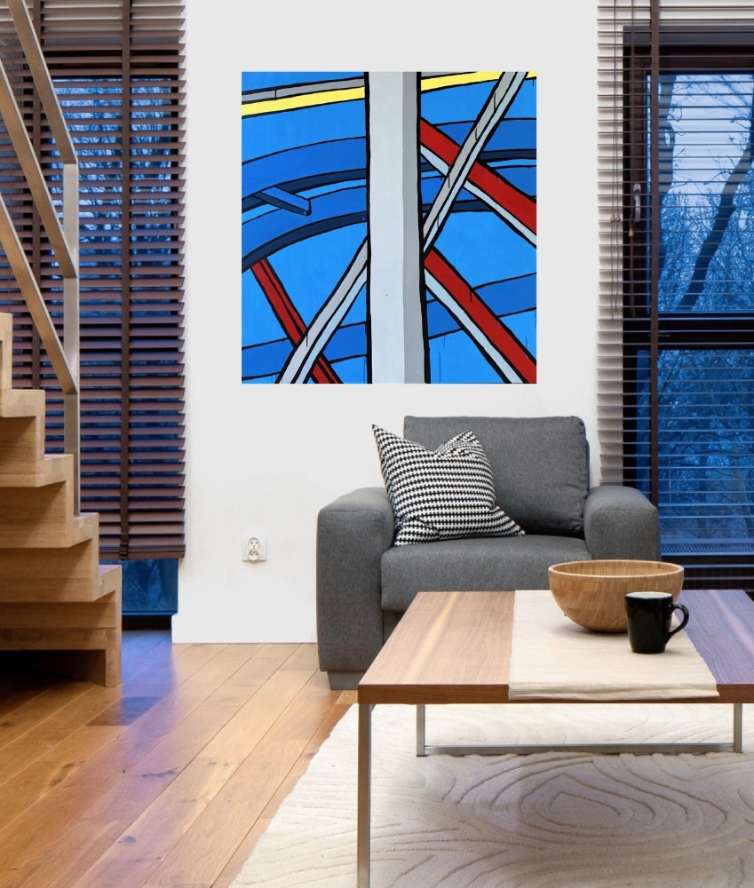 Jasper Knight | gloss acrylic and gesso on canvas (2017) | MutualArt